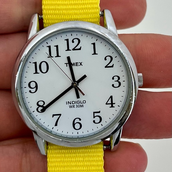 Timex | Accessories | Timex Indiglo Analog Watch W White Face Black ...